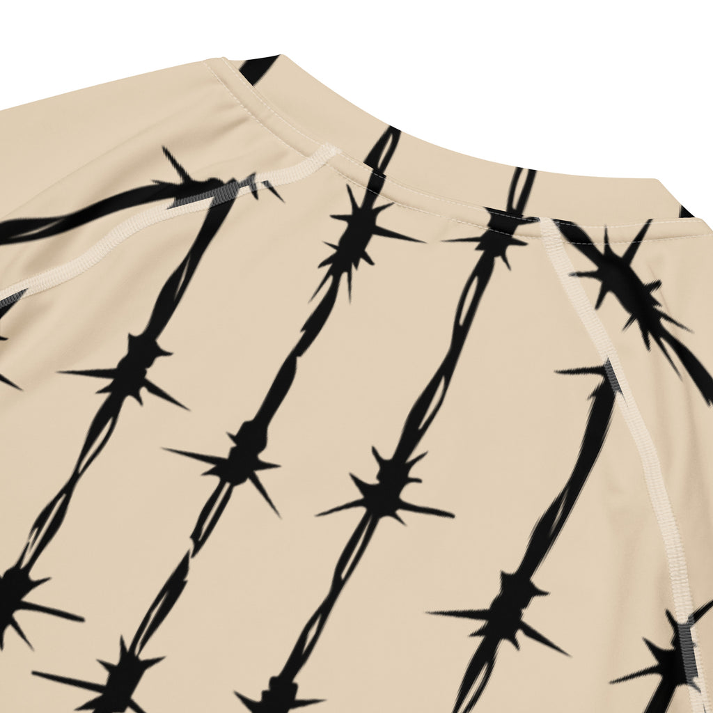 Tan Barbed Wire Rash Guard – Post-Op Compression Shirt | Cake Bandit ...